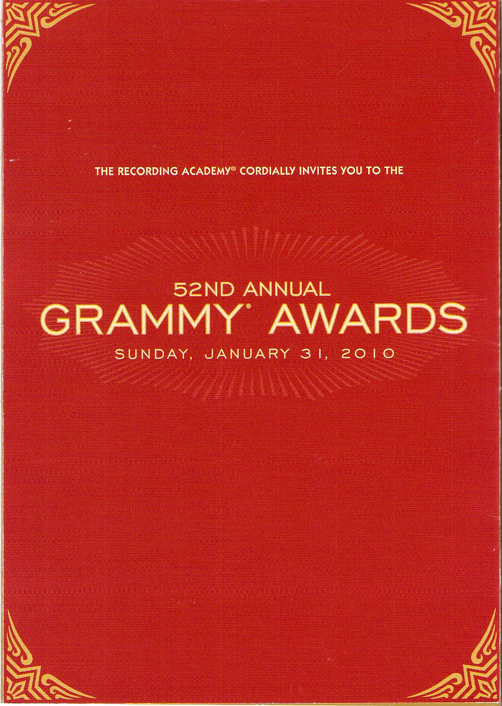 Grammy Invitation 2008